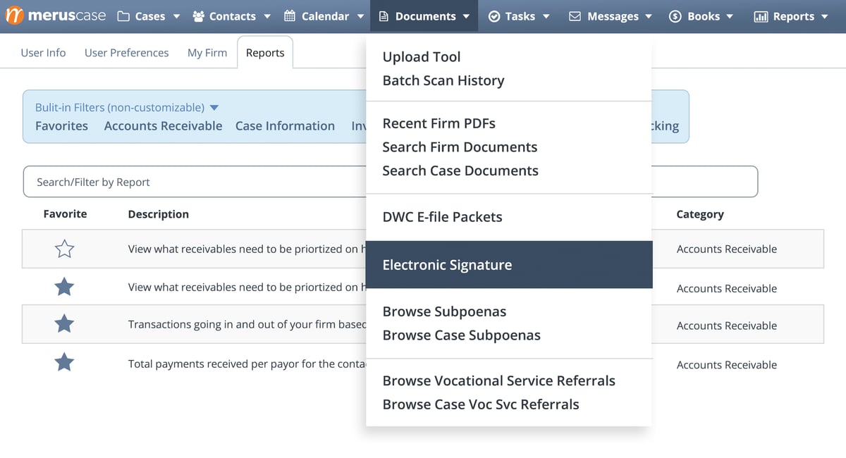 Integration with DocuSign: Electronic Signature in MerusCase – MerusCase